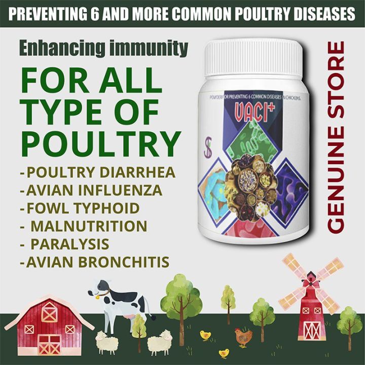VACI (100Grams)/POWDER - Poultry Immunity Booster, Preventing 6 Common ...