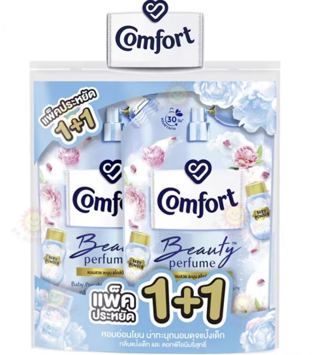 คอมฟอร์ท บิวตี้ เพอร์ฟูม อินโนเซนท์ น้ำยาปรับผ้านุ่ม สีฟ้า Comfort Beauty Perfume Softener Baby ...