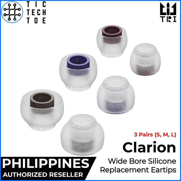 TRI Clarion 3 Pairs Wide Bore Soft Premium Silicone Upgrade Replacement ...