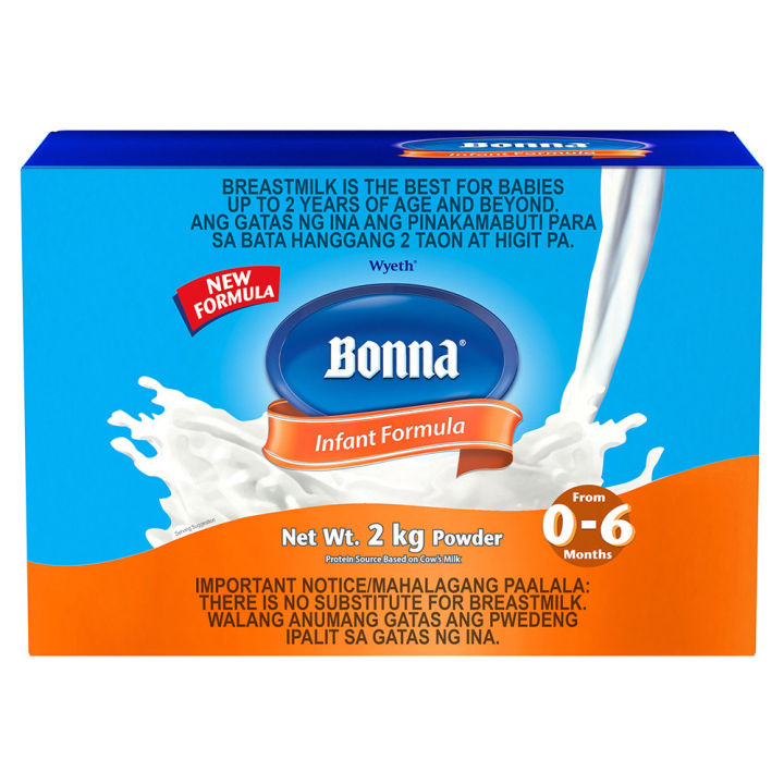 BONNA Stage 1 Infant Formula For 0 to 6 Months 2kg Box | Lazada PH