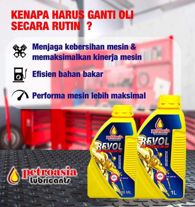 OLI PETROASIA REVOL POWER SAE 20W40/API-SF 0,8L SNI OLI MURAH | Lazada ...