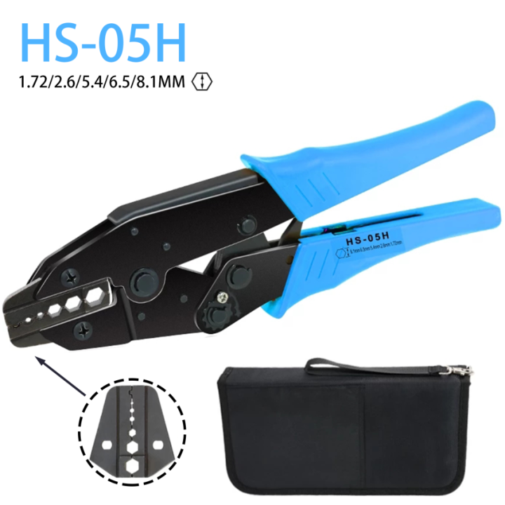 HS-05H Coaxial Connector Crimping คีมสำหรับ Crimping RG54/55/56/58/59 ...