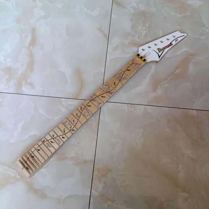 Ibanez 7V Electric Guitar Neck Maple Locking Nut 24 Frets Electric ...