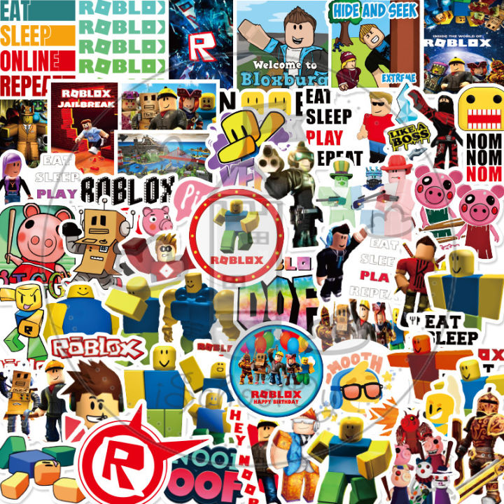 iSchoolDy Roblox Stickers Trolley Case Water Cup Notebook Waterproof ...