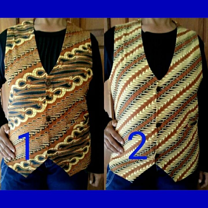 Vest Rompi Outer Batik Pria Wanita | Lazada Indonesia