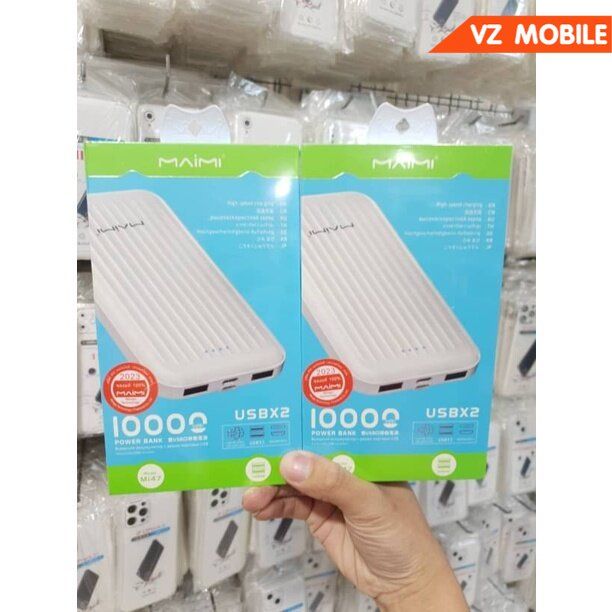 MAIMI Mi47 แบตสำรอง POWER BANK 10,000 MAH USBx2 | Lazada.co.th