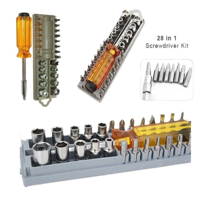 28piece Screwdriver Bit Set Home Tool Kit brompton toolkit oria toolkit ...