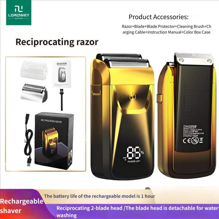 LORDWEY & WAIKIL Rechargeable Shaver Mini Shaver Sideburn Shaved Dual ...
