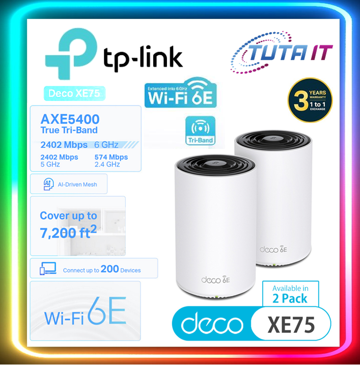 TP-Link Deco XE75 2Pack AXE5400 Tri-Band Mesh Wi-Fi 6E System | Lazada