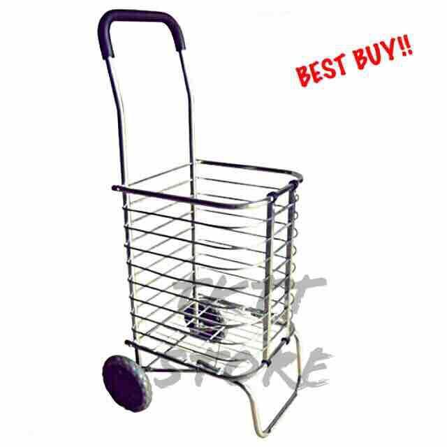 TKTT Aluminium Alloy 2 Casters Multi Functional Foldable Shopping ...