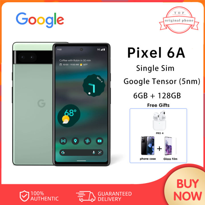 Google Pixel 6A US Version Unlocked Single Sim + eSIM 5G Mobile Phone Google Tensor (5nm) 4410 ...