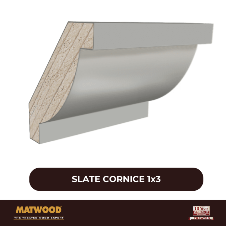 Matimco Matwood Moulding SLATE CORNICE 1x3 / 1x4 / 1x6 (8 feet or 10 ...