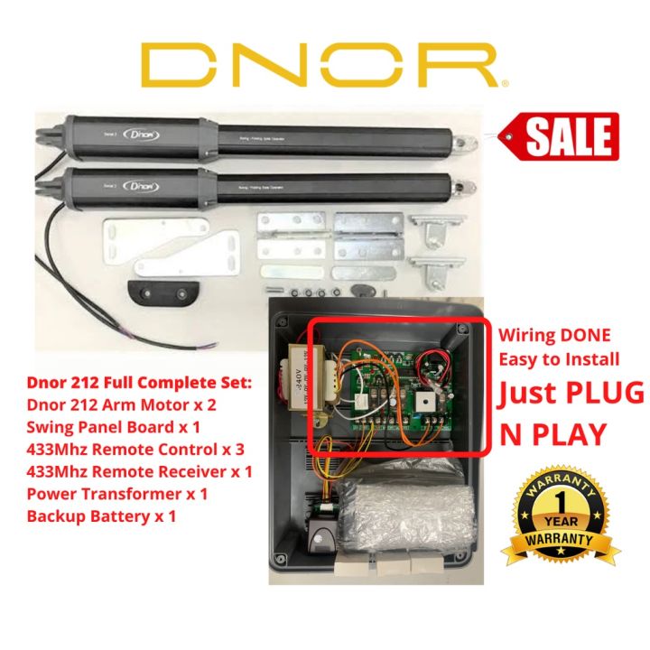 FULL SET! FULL SET! DNOR 212 Heavy Duty Swing and Folding Autogate Auto ...