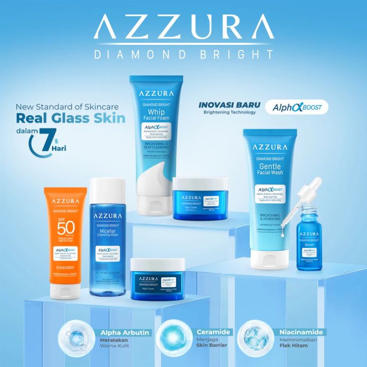 AZZURA Diamond Bright Skincare Series | Micellar Water | Day Night ...
