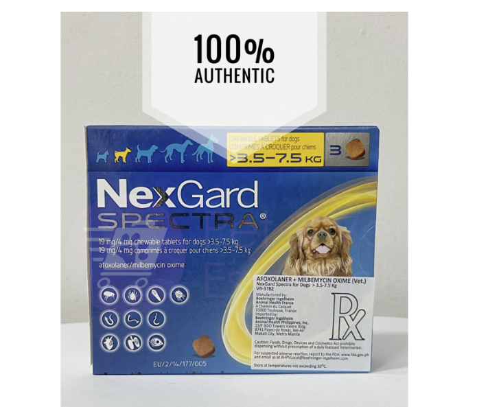 Nexgard Spectra Anti Tick & Flea with Sticker for DOGS Chewable Meds ...