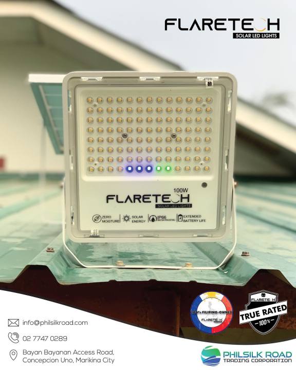 FLARETECH SOLAR FLOOD LIGHT PX SERIES 50W WARM WHITE | Lazada PH