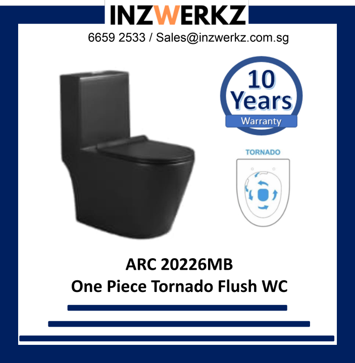 ARC WC 20226MB Tornado One Piece Toilet Bowl WC | Lazada Singapore