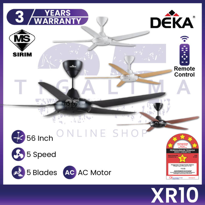 [NEW MODEL 2022] DEKA XR10 56Inch 5 Blades 5 Speed AC Motor with Remote ...