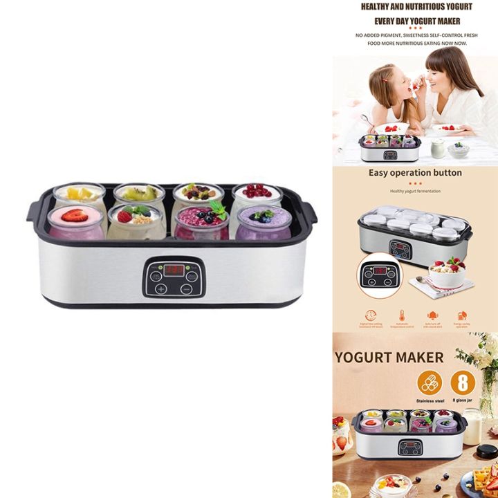 Automatic Yogurt Maker with 8 Glass Jars Electric Yogurt Machine with ...