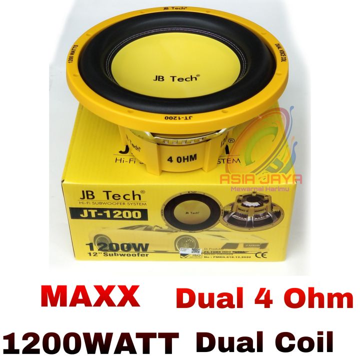 Subwoofer JB tech 12 Inch JBTech JT-1200 1200 Watt | Lazada Indonesia