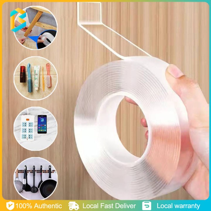 Reusable self-adhesive tape nano tape high viscosity waterproof washable traceless tape acrylic ...