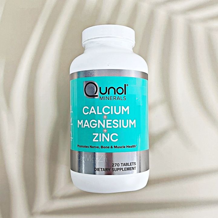 แคลเซียม แมกนีเซียม และซิงค์ Calcium Magnesium Zinc 270 Tablets [Qunol ...
