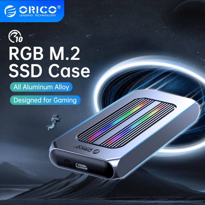 ORICO RGB M.2 SSD Case 10Gbps M2 NVMe SSD Enclosure All Aluminum USB3.1 ...