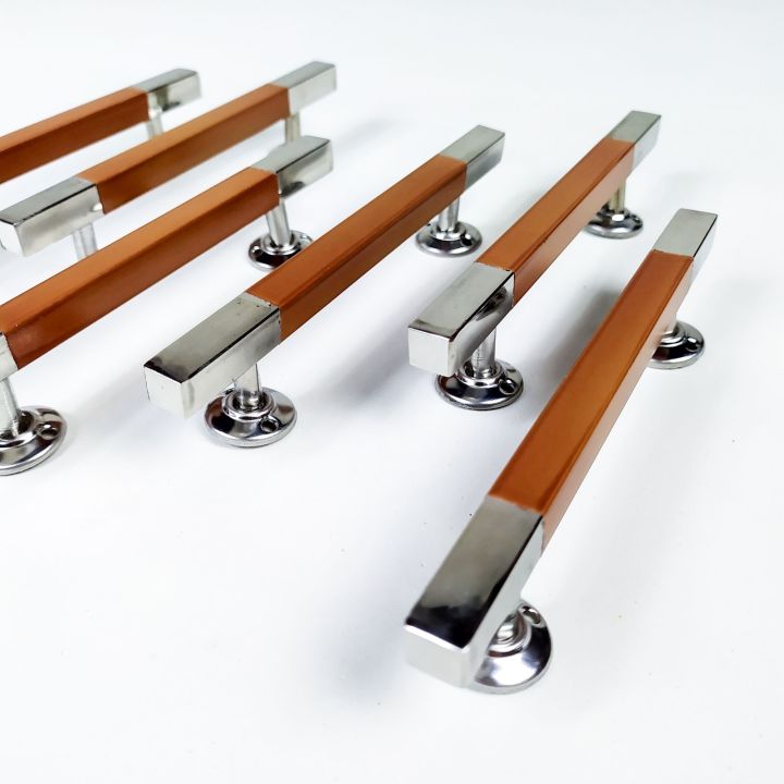 paket 6 biji handle lemari kotak 12 cm kayu natural handle laci tarikan ...
