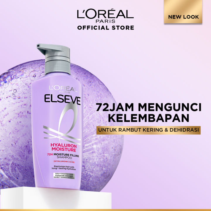 BARU! L’Oréal Paris Elseve Hyaluron Moisture Shampoo 400ml (Perawatan ...