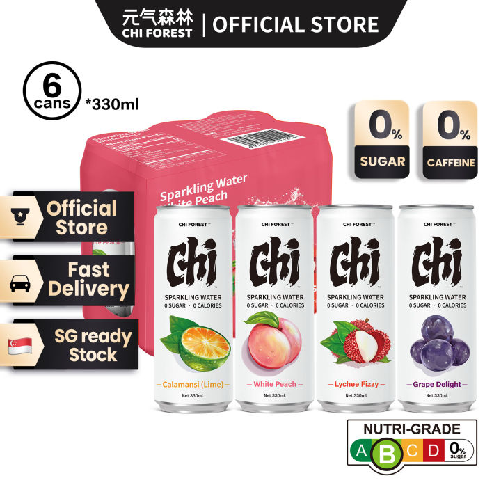 Chi Forest 元气森林 Zero Sugar Free Soda Sparkling Water (Cans) Drinks ...