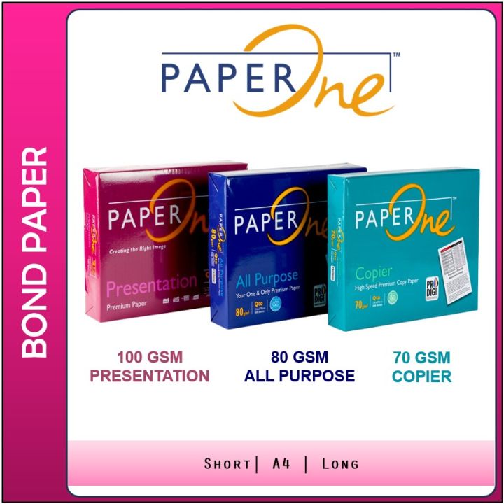 PAPERONE Bondpaper Typewriting Copy Paper A4 Short Long 70gsm 80gsm ...