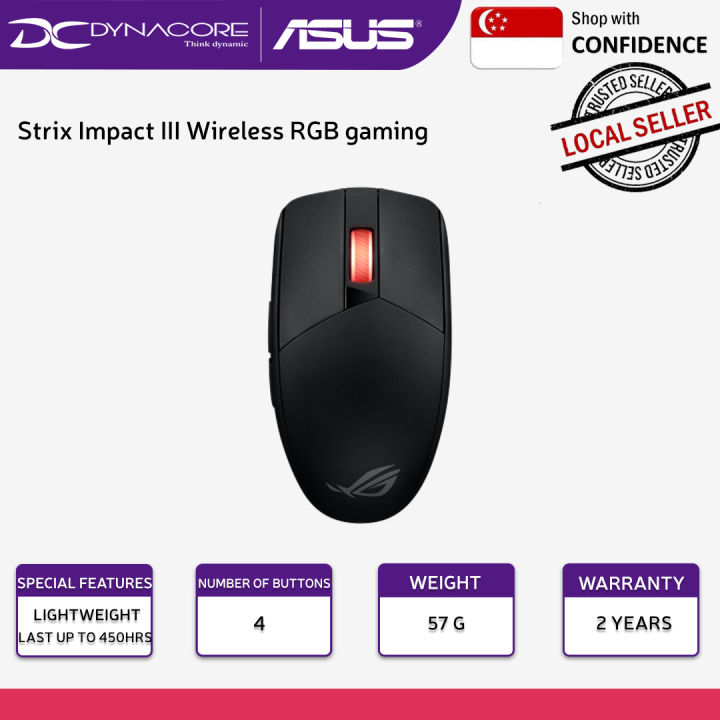 ASUS ROG Strix Impact III Wireless RGB gaming mouse | Lazada Singapore