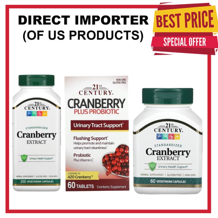 21st Century Urinary Tract Health Support Cranberry Plus Probiotic 60 ...