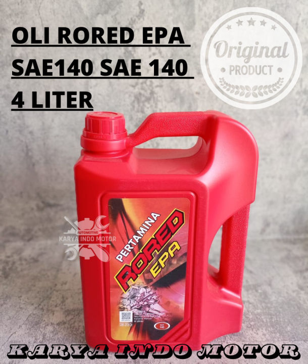 Pertamina Rored EPA Sae140 Oli Gardan, Gear Oil 4 Liter | Lazada Indonesia