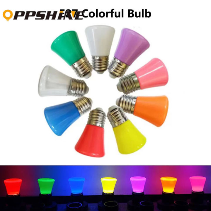 Colorful LED Bulb E27 3W Outdoor Indoor Bulb Energy-Saving Color Lamp ...