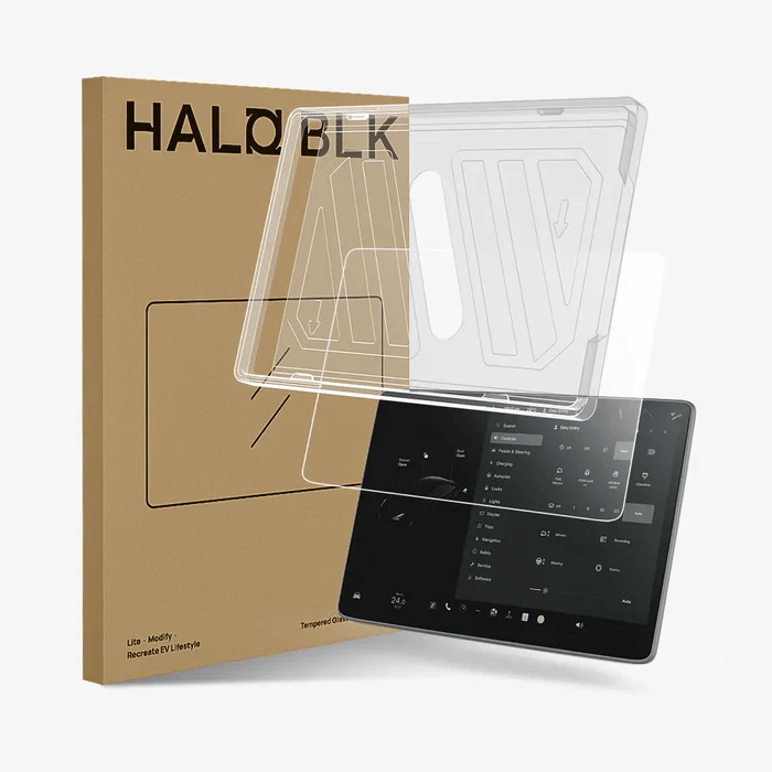 HALOBLK Tempered Glass Touch Screen Protector for Tesla New Model Y ...