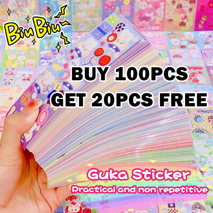 120Pcs Cute Guka Stickers Kawaii Cartoon Stickers Children's Notebook ...