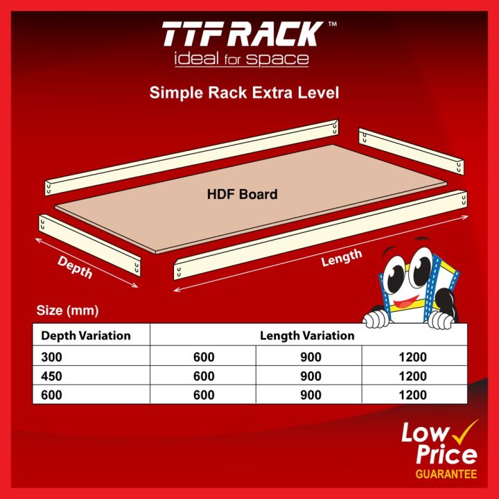 TTF Rack™ (SIMPLE & E-SIMPLE ADD LEVEL) Shelving Level Tingkat Tambahan ... TTF Rack™ (SIMPLE & E-SIMPLE ADD LEVEL) Shelving Level Tingkat Tambahan ...