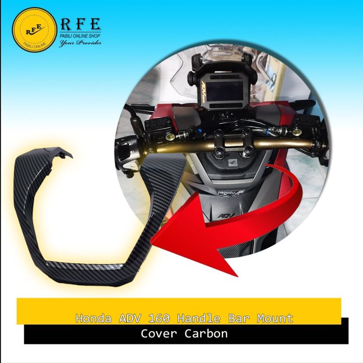 Honda ADV 160 Handle Bar Mount Cover Carbon | Lazada PH