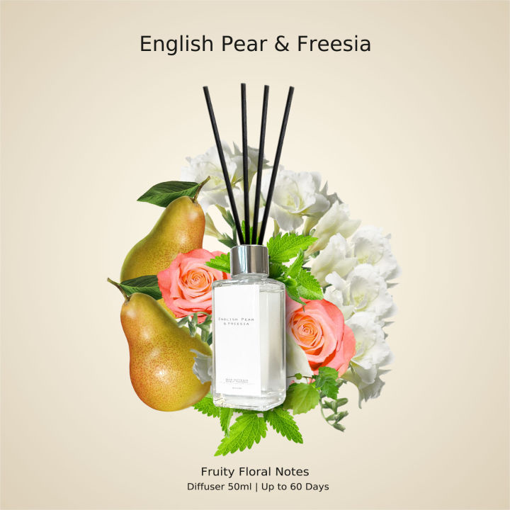 รวมกลิ่น ก้านหอม ปรับอากาศ Diffuser กลิ่น English Pear & Freesia 50ml ...
