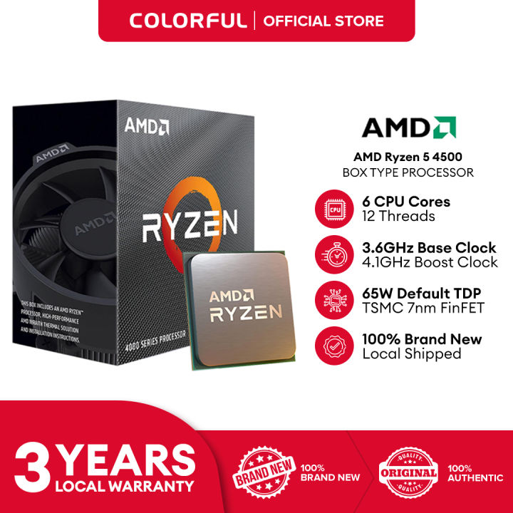 AMD Ryzen 5 4500 Boxed Desktop Processor (w/ AMD Wraith Stealth Cooler ... AMD Ryzen 5 4500 Boxed Desktop Processor (w/ AMD Wraith Stealth Cooler ...