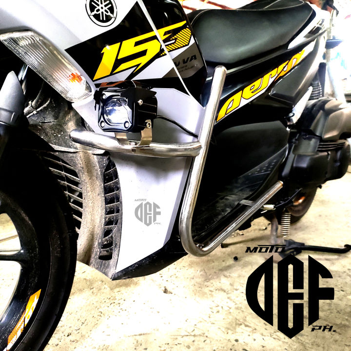 YAMAHA AEROX V2 HALF CRASH GUARD STAINLESS STEEL MOTORCYCLE ARMOR ...