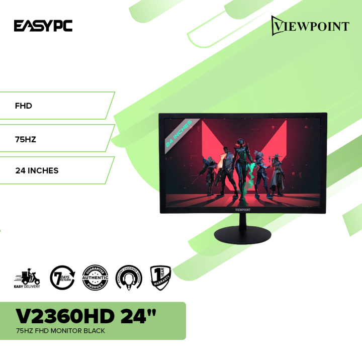 EasyPC | Viewpoint V2360HD 24" 75HZ FHD Monitor Black For Desktop PC ...