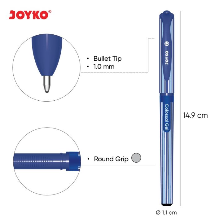 Ballpoint Gel Pen GP-391 Colossal Gel 1.0 mm Pulpen Pena Joyko | Lazada ...