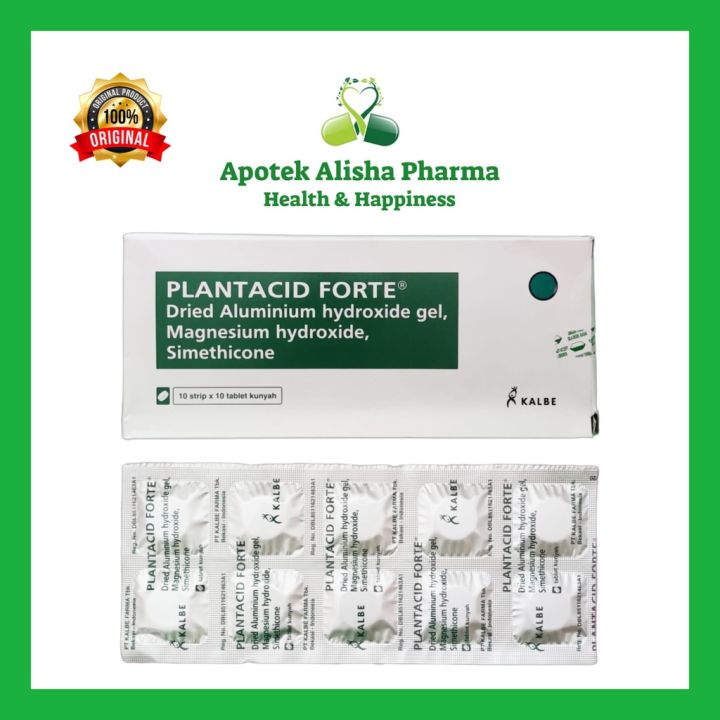 Plantacid Forte Tablet Kunyah Strip / Box - Plantasid Obat Maag ...