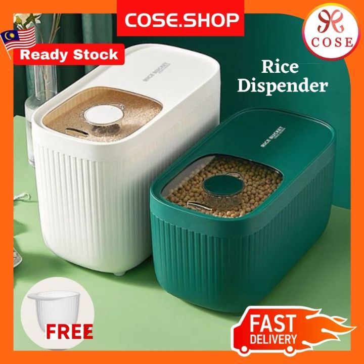 COSE Rice Storage Box Rice Dispenser Box 5KG/10KG Food Storage ...