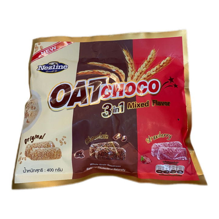 OAT CHOCO 3IN1 Mixed Flavor NEZLINE 400g 1แพค/บรรจุปริมาณ 400g ราคา ...