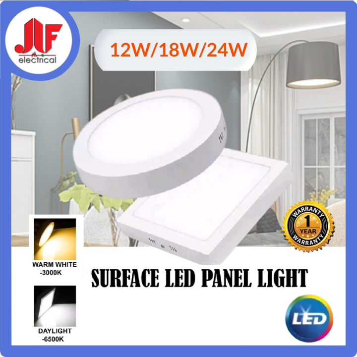 LED Surface Mounted Downlight 12W/18W/24W ROUND/SQUARE Daylight 6500K / Warm White 3000K SURFACE ...