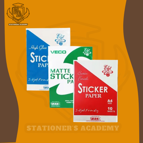 Elit Sticker Paper A4 10's high gloss and matte Veco | Lazada PH