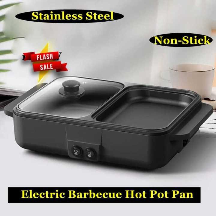 Mini Hot Pot Electric Grill Multi-Function Roasting and Boiling One Pot ...